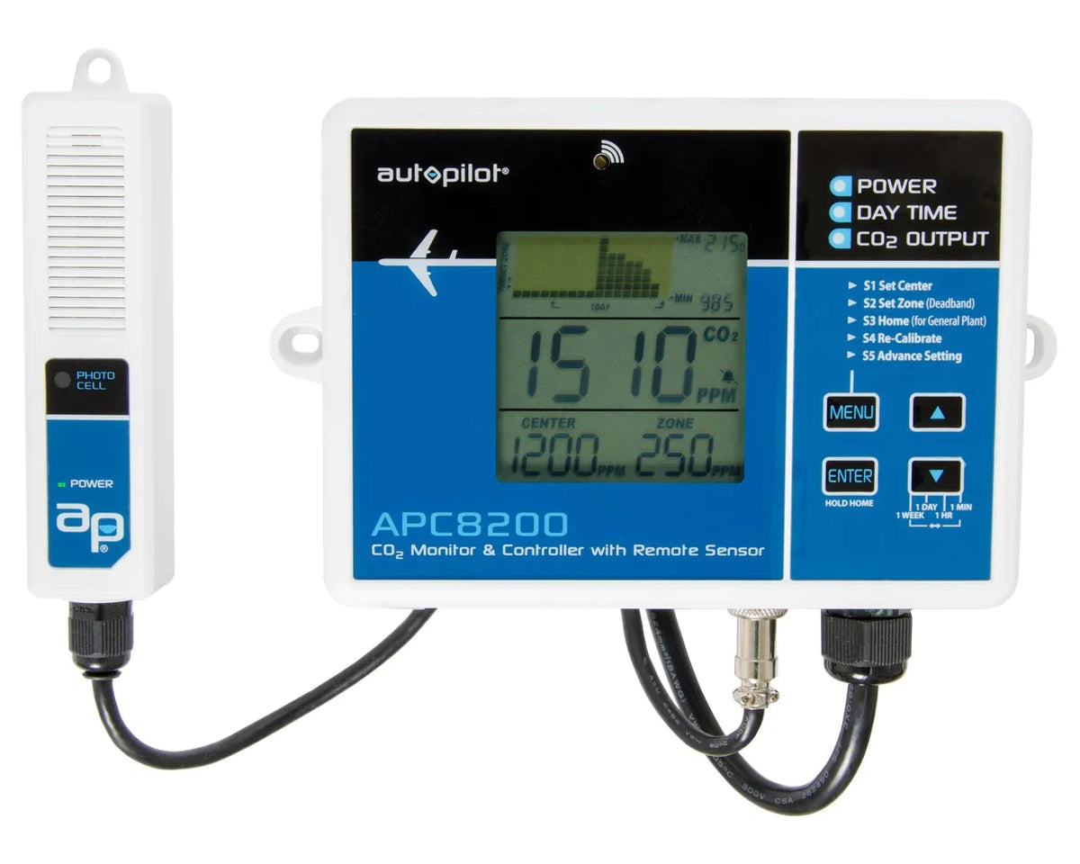 Autopilot CO2 Monitor & Controller with 15' Remote Sensor - Monster Gardens